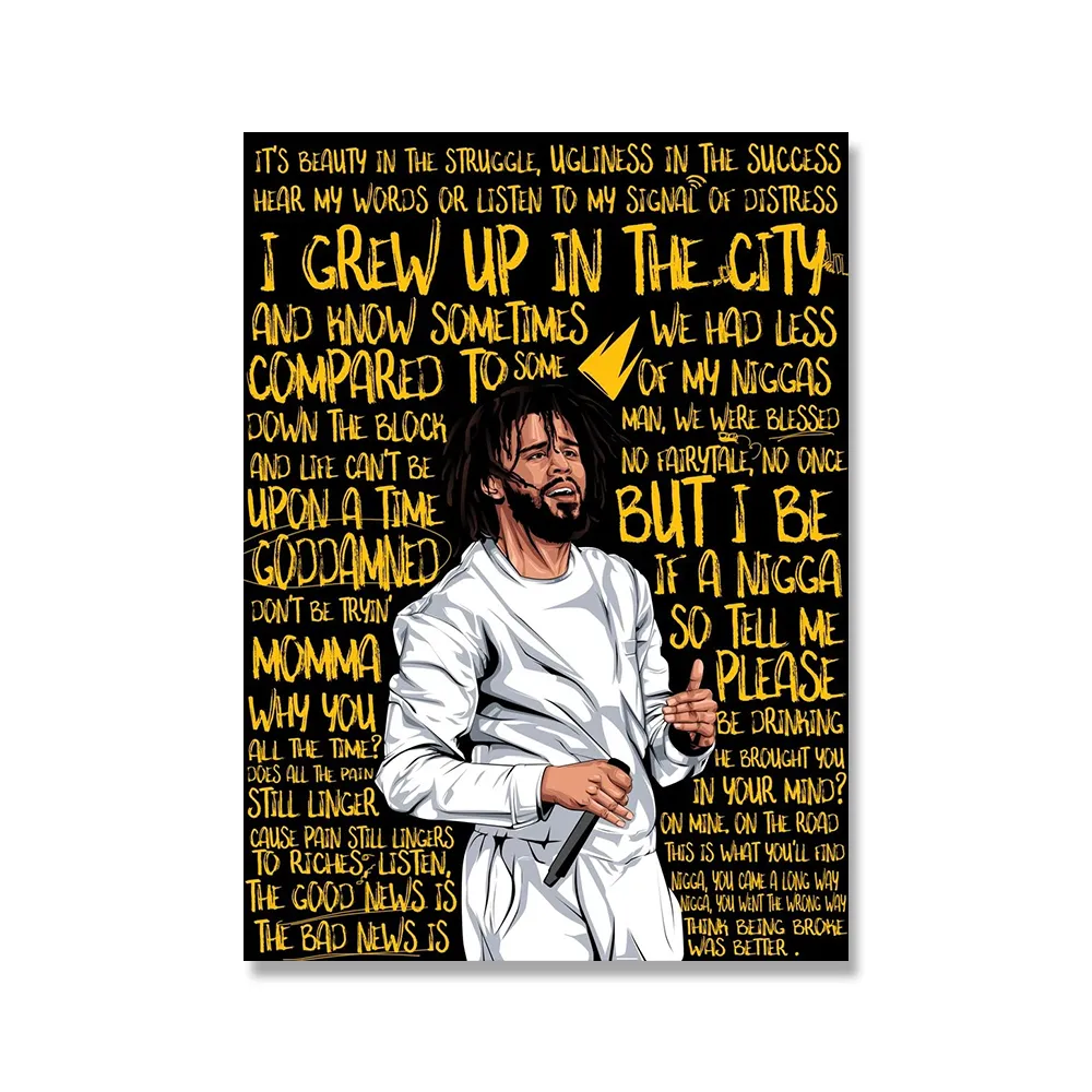 J Cole Anderson .Paak Canvas Print Hip Hop Music Star Wall Art Modern ...