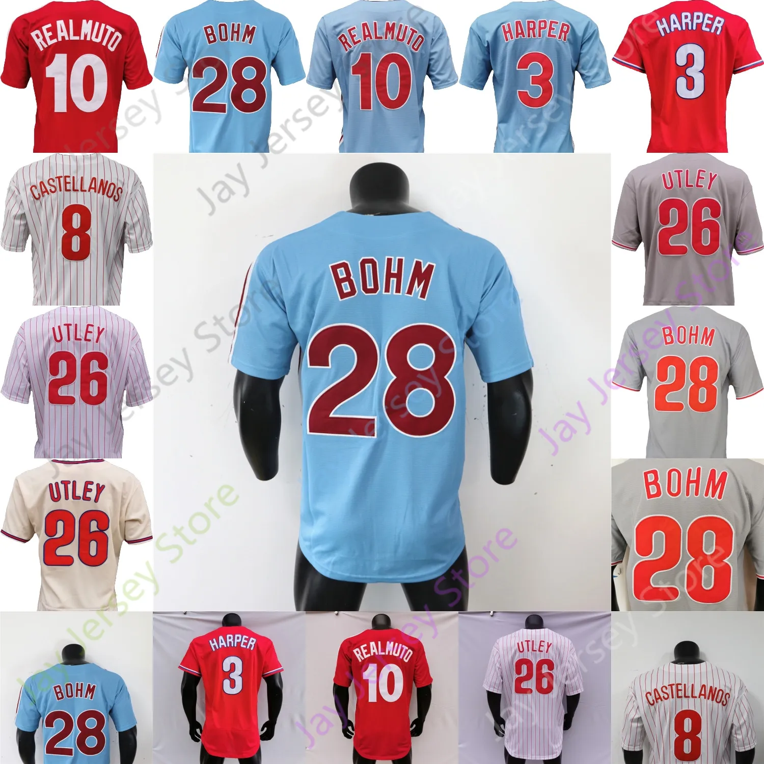Harper Jersey Nick Castellanos J. T. Realmuto Chase Utley Alec Bohm ...