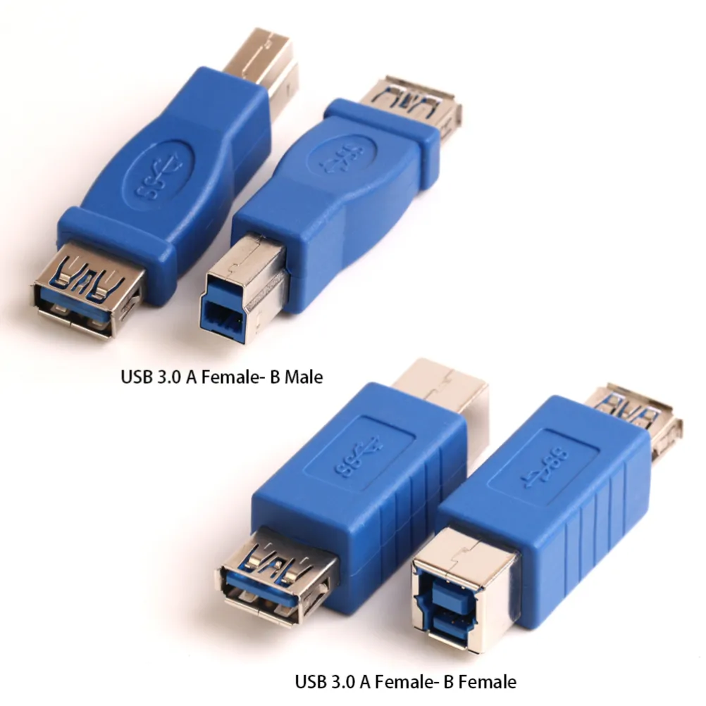 USB 3.0 Type A Female To B Male And Female Printer Adapter Connector ...
