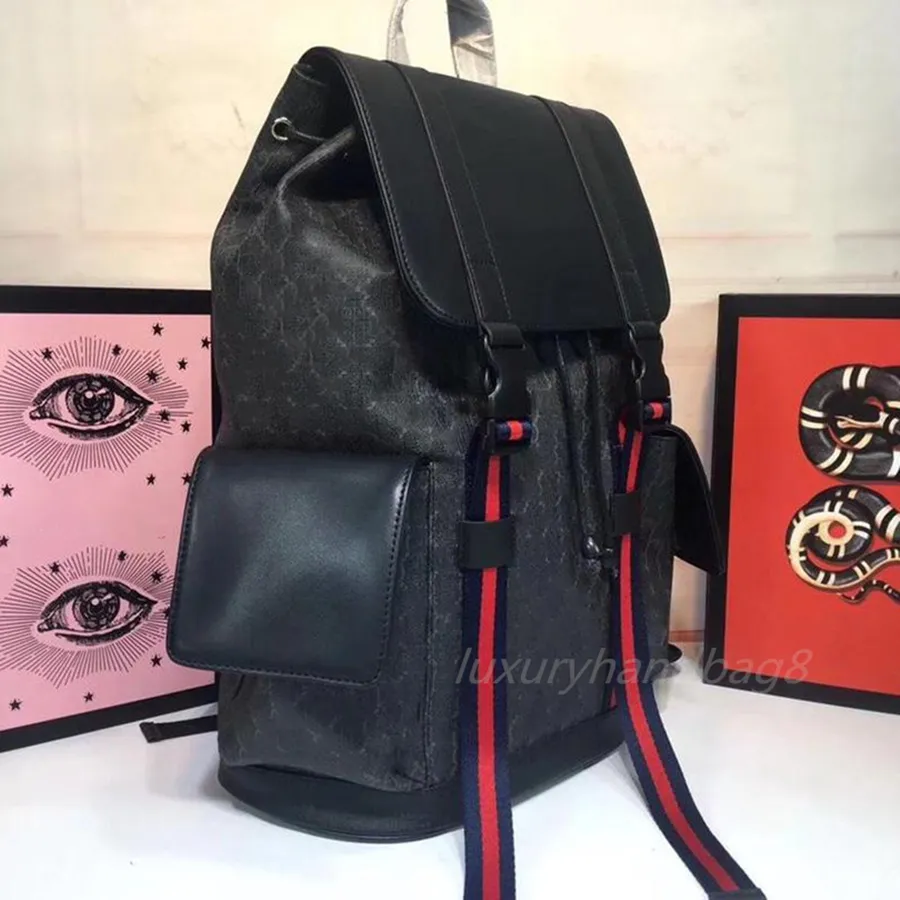 Designer Luxury Backpack: Multi-Functional Large Black Leather Backpack ...