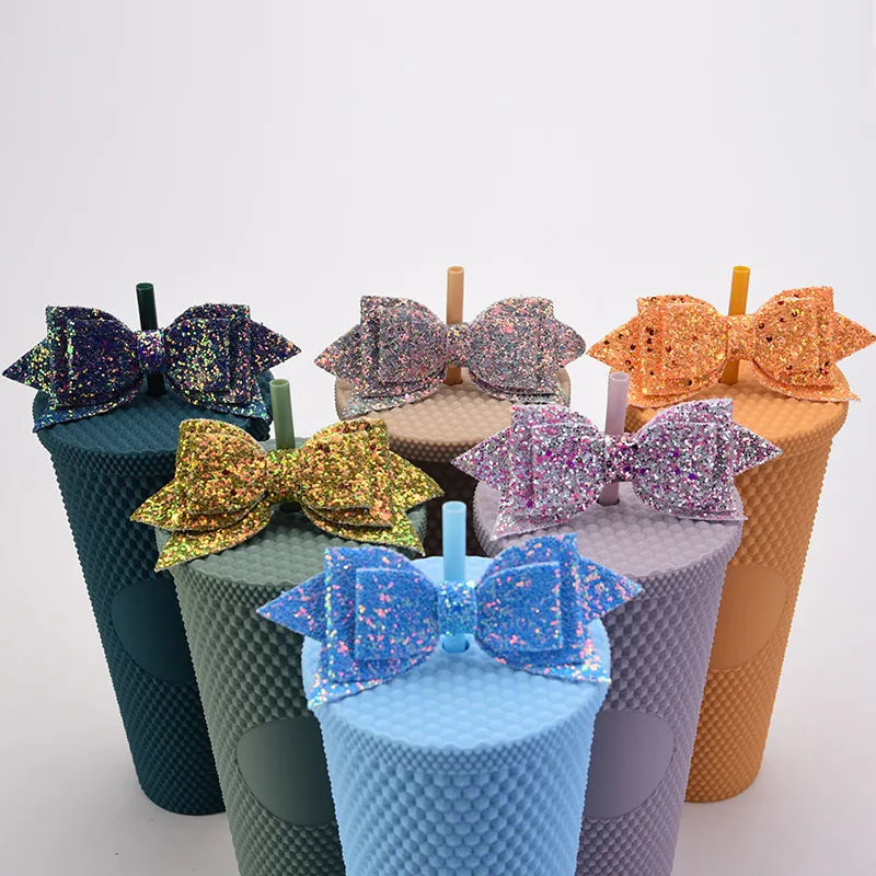 DHgate.com:Glitter Bows Straw Toppers - 18 Colors Sequins Tumbler ...