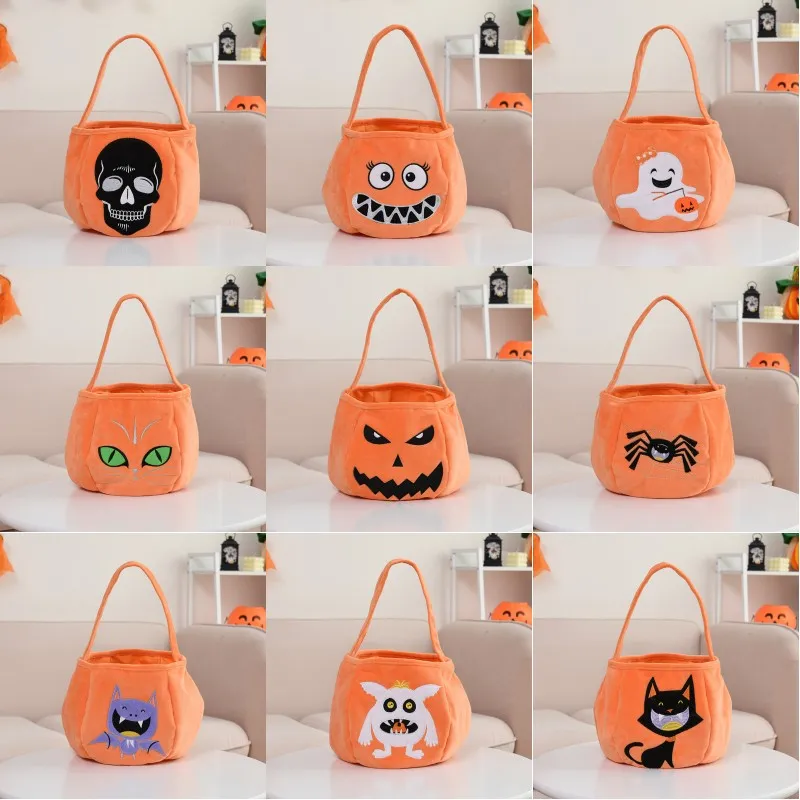 Light Up Halloween Party Trick Or Treat Buckets Pumpkin Reusable Candy ...