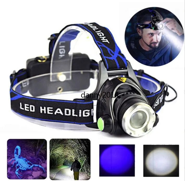 Led Rechargable Headlamp: Mini Purple LED Headlight, Portable Outdoor ...