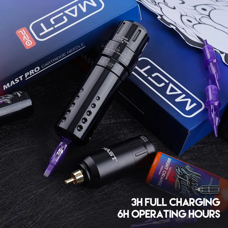 Mast Flip Adjustable Stroke Lengths Makeup Tattoo Machine Pen Kit PMU ...