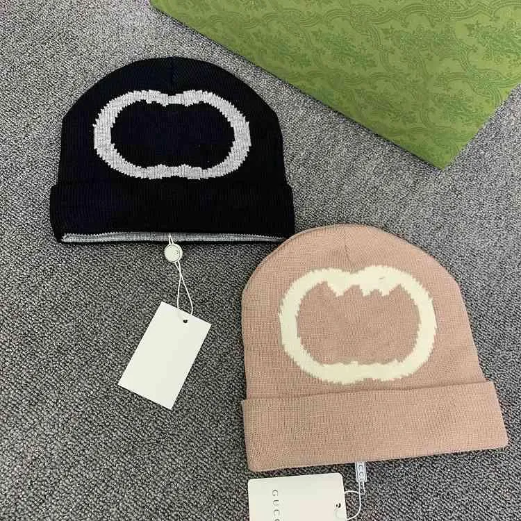 Double G Letter Wool Black Beanie Hat For Kids And Men Warm And Cozy ...