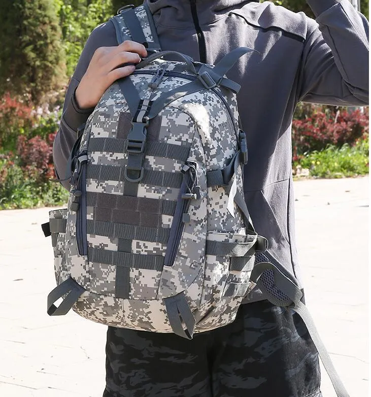 40L Tactical Hiking Rucksack Backpack - Large Capacity Waterproof Camo ...