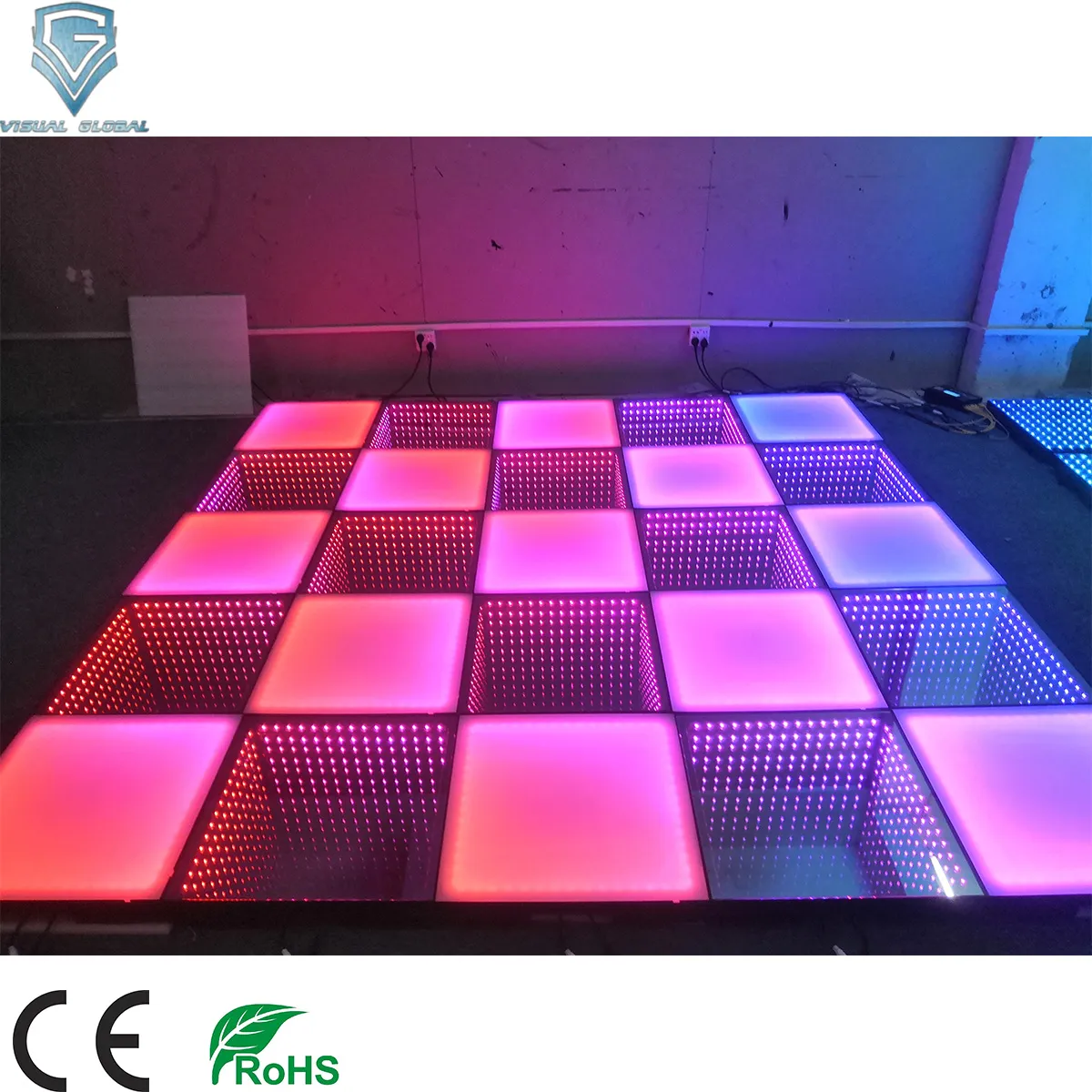 Infinity LED Dance Floor Tiles - Wireless Magnetic Panels, Customizable ...