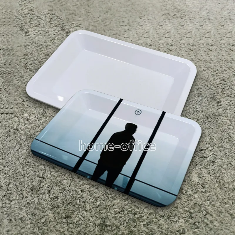 7 Inch Metal Sublimation Smoking Rolling Tray 12x18CM Blank Heat ...