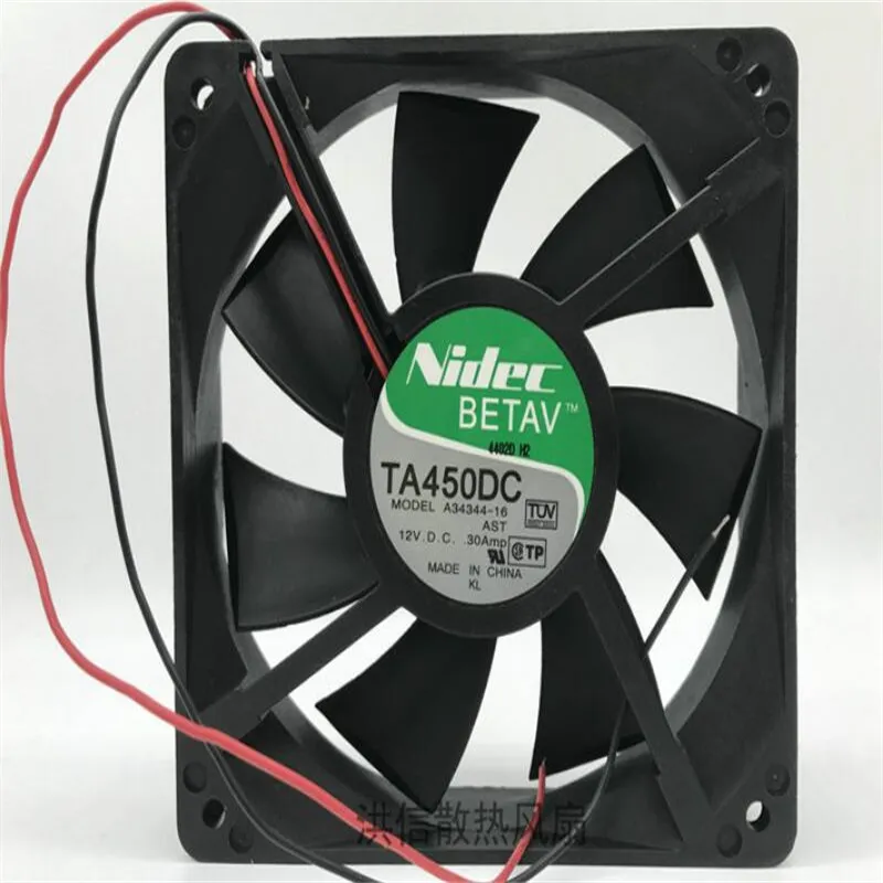 Original Nidec 12025 TA450DC A34344 16 AST DC12V 0.30A 12CM Two Wire ...