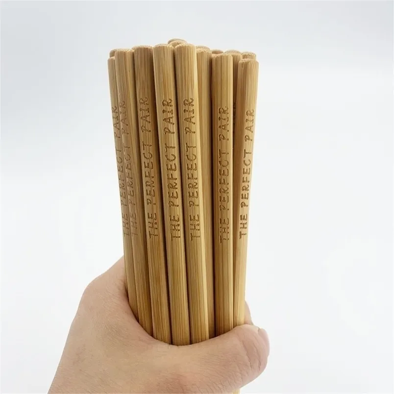 24cm Bamboo Chopsticks Eco-Friendly Customized Laser Engraving for ...