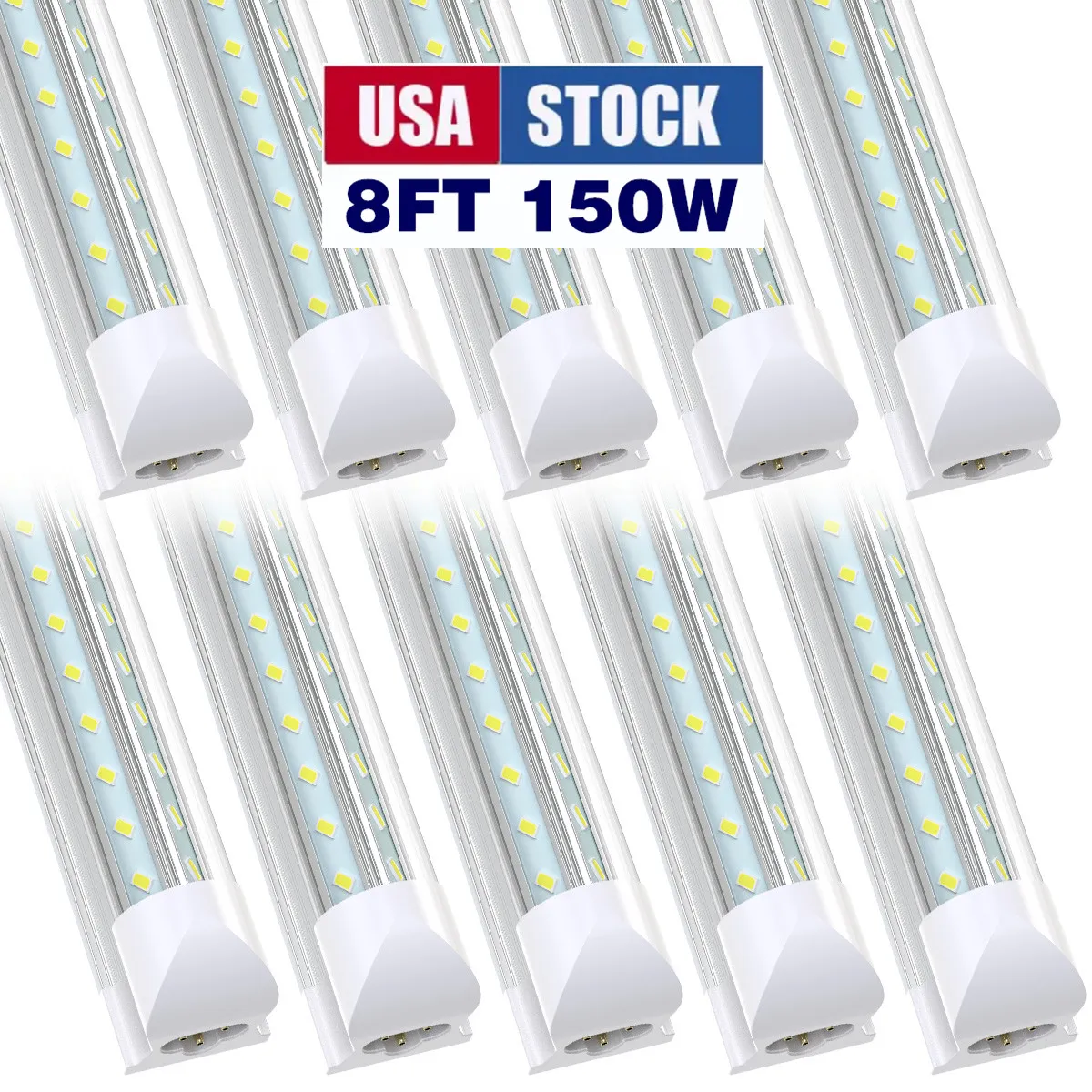 8 Foot Led Light Fixtures V Shaped Cooler Door LED Tube, 2 8ft ...