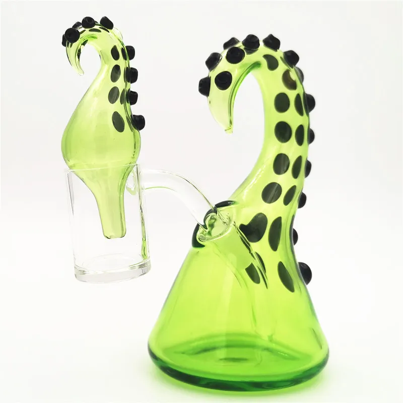 Glass Water Bong Octopus Shape Dab Rig Hookah 10MM Dewer Female Joint ...