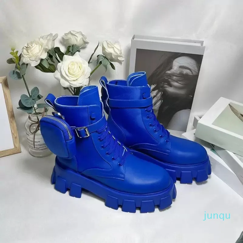 2022 Newest Double Pocket Tactical Platform Boots Men And Women Genuine ...