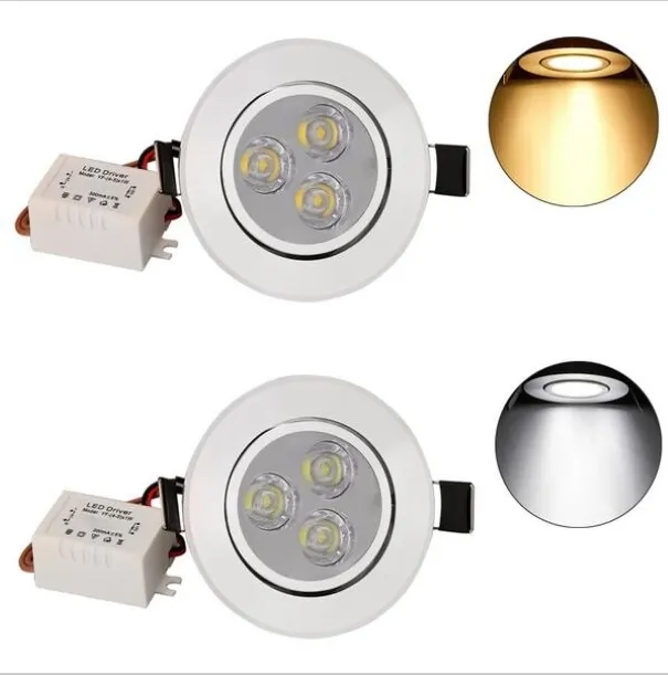 DHgate.com:9W 12W LED Downlight Dimmable Warm pure cool White Recessed ...