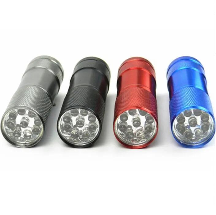 Aluminium Alloy Mini 9 LED UV Flashlight Tor Torch With 395nm Violet ...