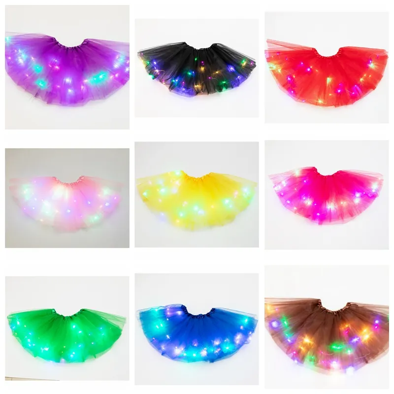 DHgate.com:Girls LED Tutu Skirts, 14 Colors Summer Tulle Princess Mini ...