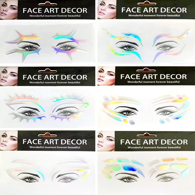 DHgate.com:Laser-Cut Face Jewels - Vibrant Rainbow Makeup Eyeliner ...