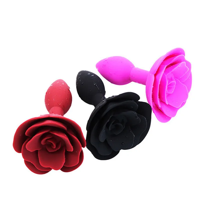 Rose Butt Plug Mouth Gag Anal Tail Prostate Massager Couple Training