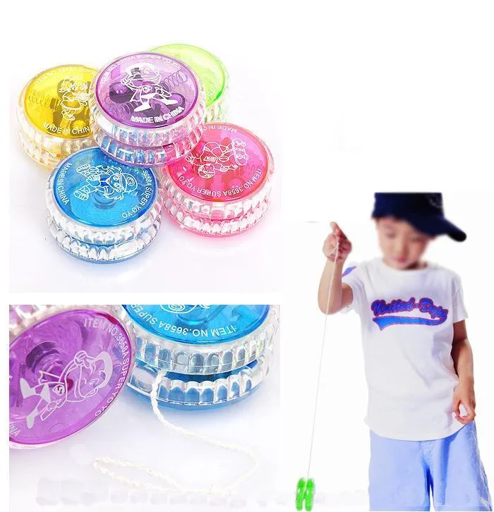 LED Light Up YoYo Finger Spinner Toys Colorful Trick Ball For Kids ...