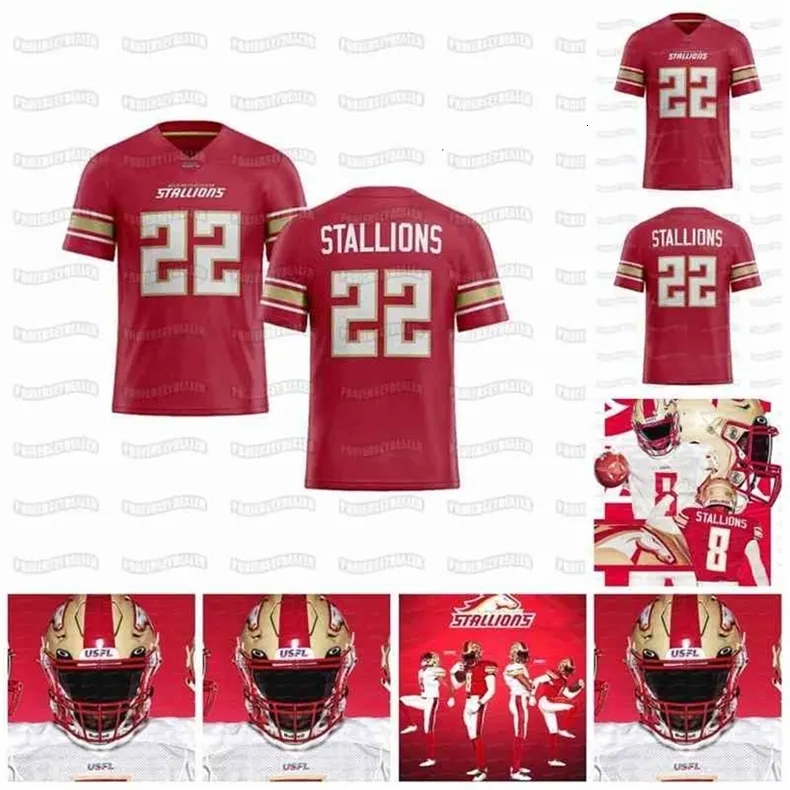 Birmingham Stallions USFL Custom Football Jersey 2024 From Ufoglang ...