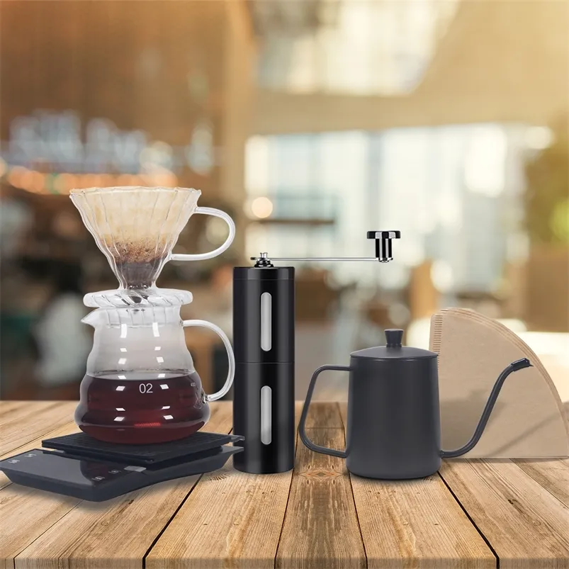 Complete V60 Pour Over Coffee Set: 5-Piece Kit - Filter, Dripper, 500ml ...