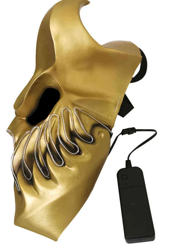 Masquerade Party Mask With Movable Mouth PVC & Latex Full Face Cover ...