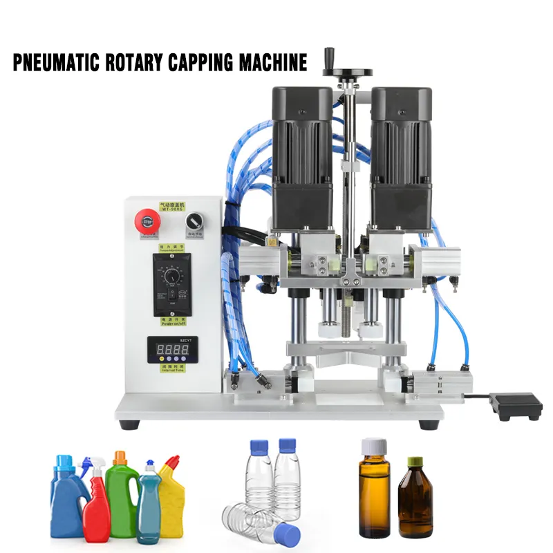 Pneumatic Rotary Bottle Cap Machine 18-65mm Screw Cap Range 30-40 ...