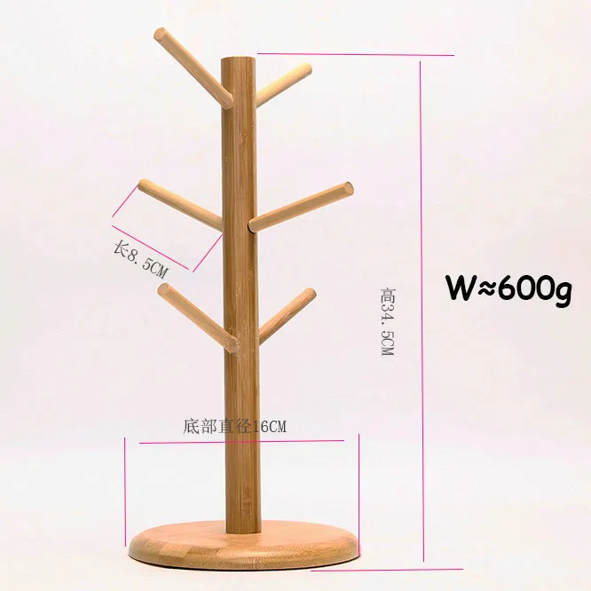 DEOUNY Wine Glass Drying Rack Bamboo Storage Shelf Bottle Display ...