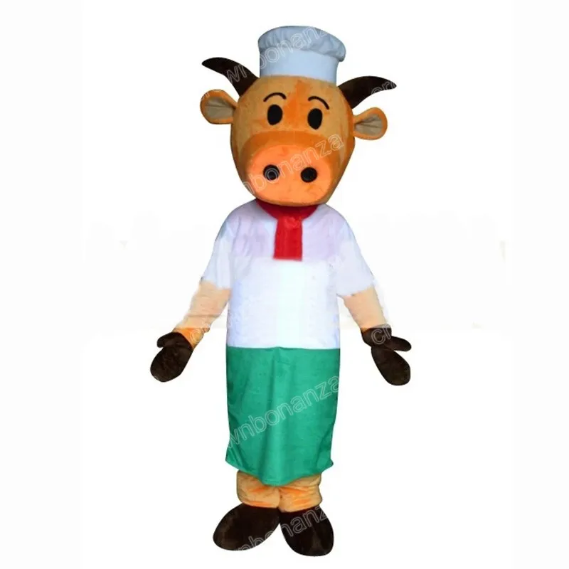 Cute Cow Adult Reindeer Mascot Costume For Halloween And Promotional