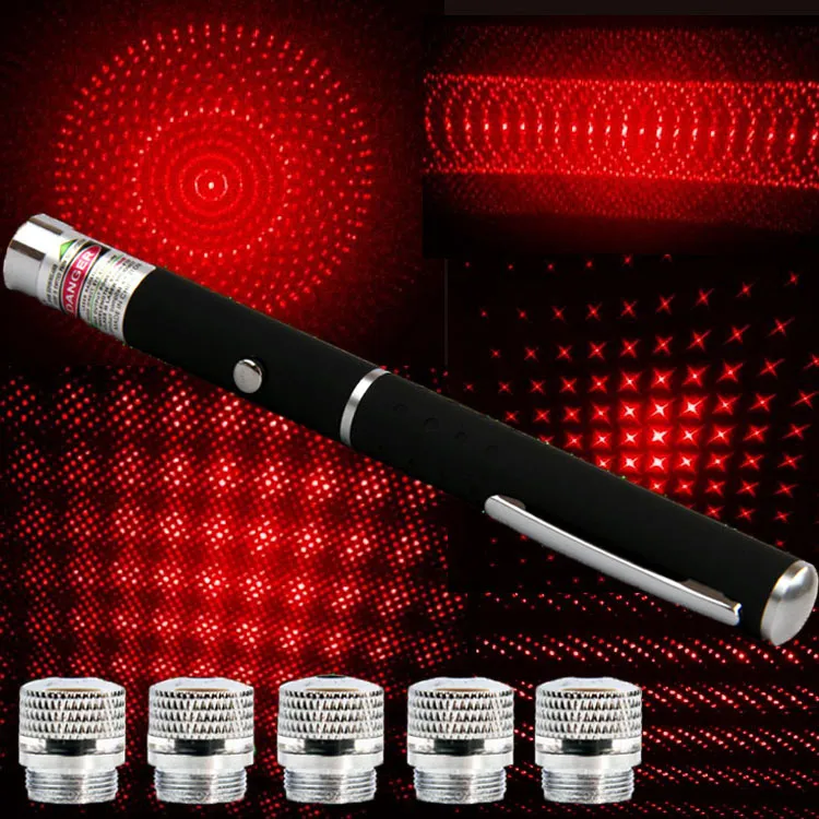 Kaleidoscope 650nm Red Double Sided Laser Pointer With 5 Star Caps ...