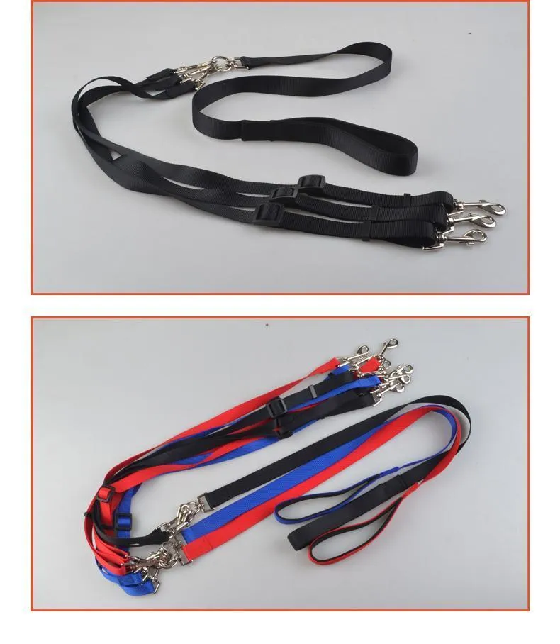 3-in-1 Heavy Duty Nylon Triple Coupler dog leash with...