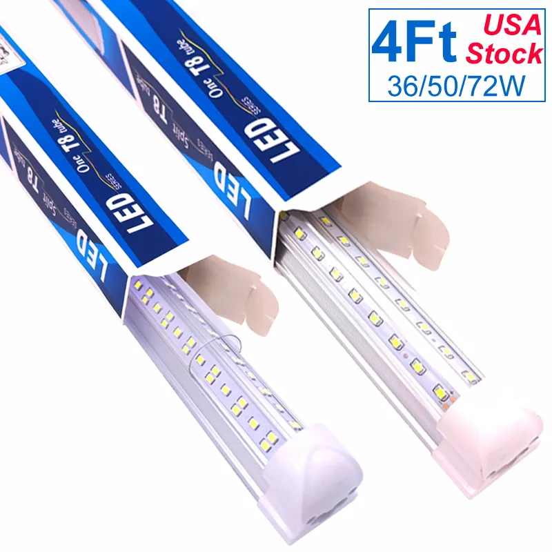 4Ft 4' Cooler Door Led Shop Lights, 48 Inch 48'' Integrated T8 Tube ...