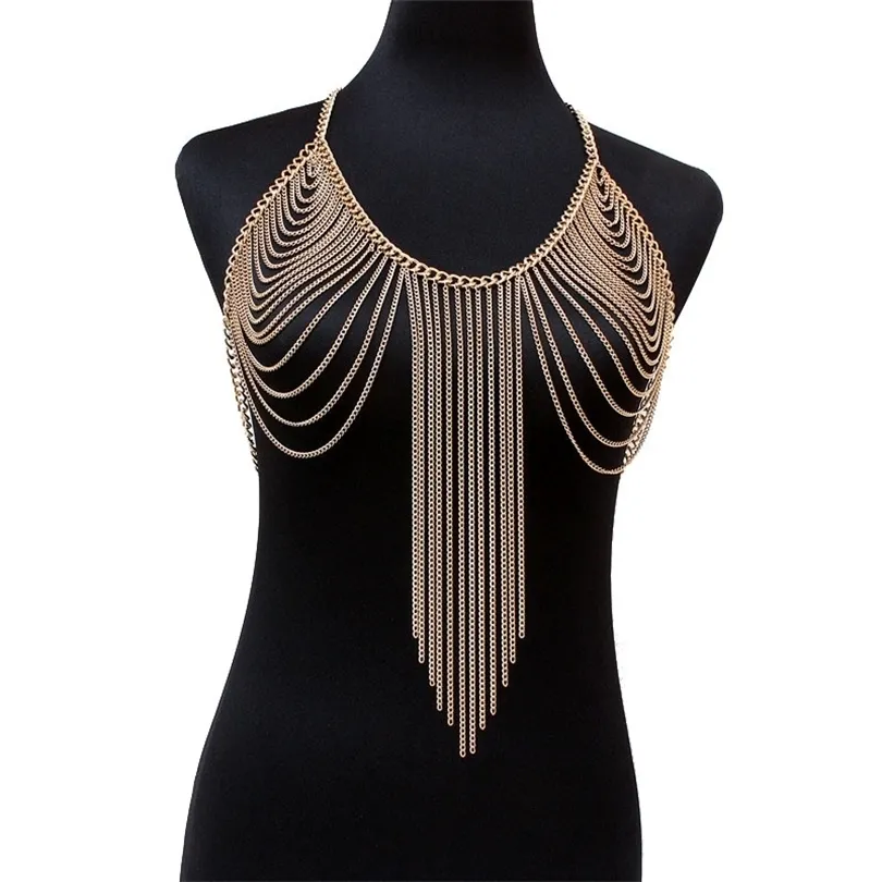 Metal Body Chain Bikini Chain Sexy Statement Body Chain Jewelry For ...