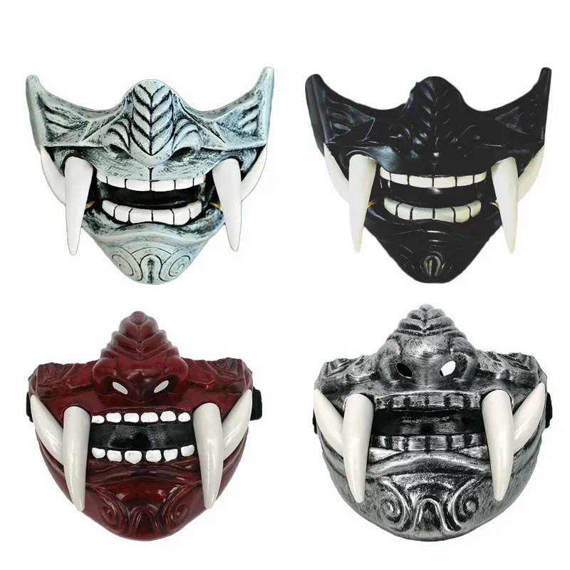 Soft Latex Adult Unisex Japanese Prajna Hannya Noh Kabuki Demon Oni ...