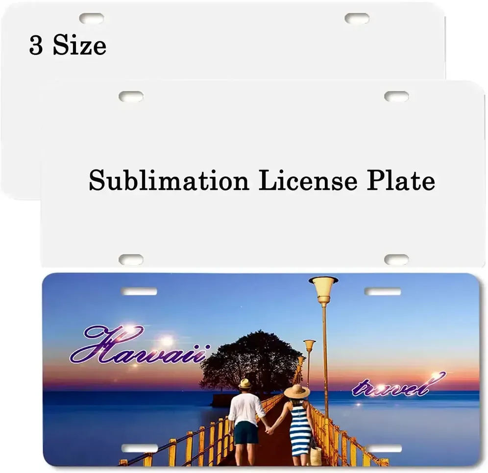 DHgate.com:Sublimation Blank License Plate - White Aluminum Car Tag ...