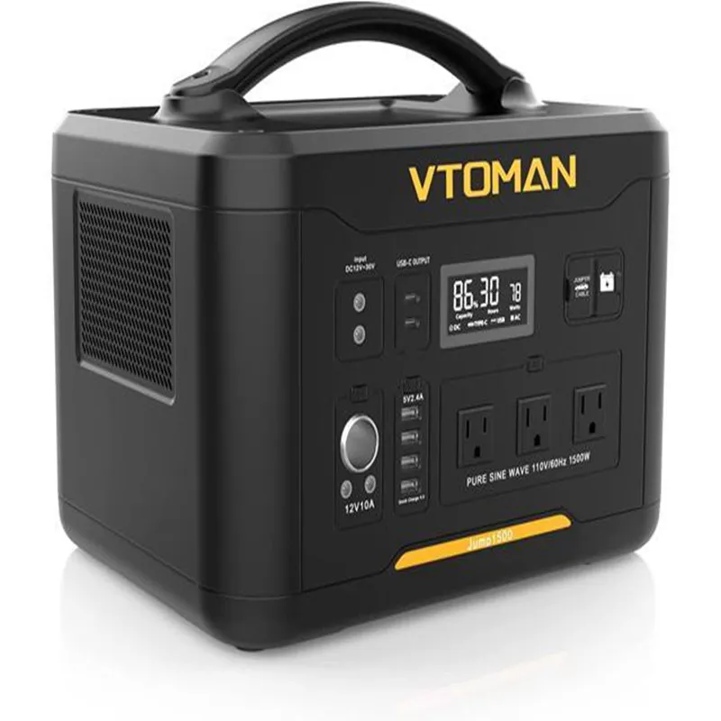 1500W Portable Power Station with Jump Starter - 1548Wh LiFePO4 Battery ...
