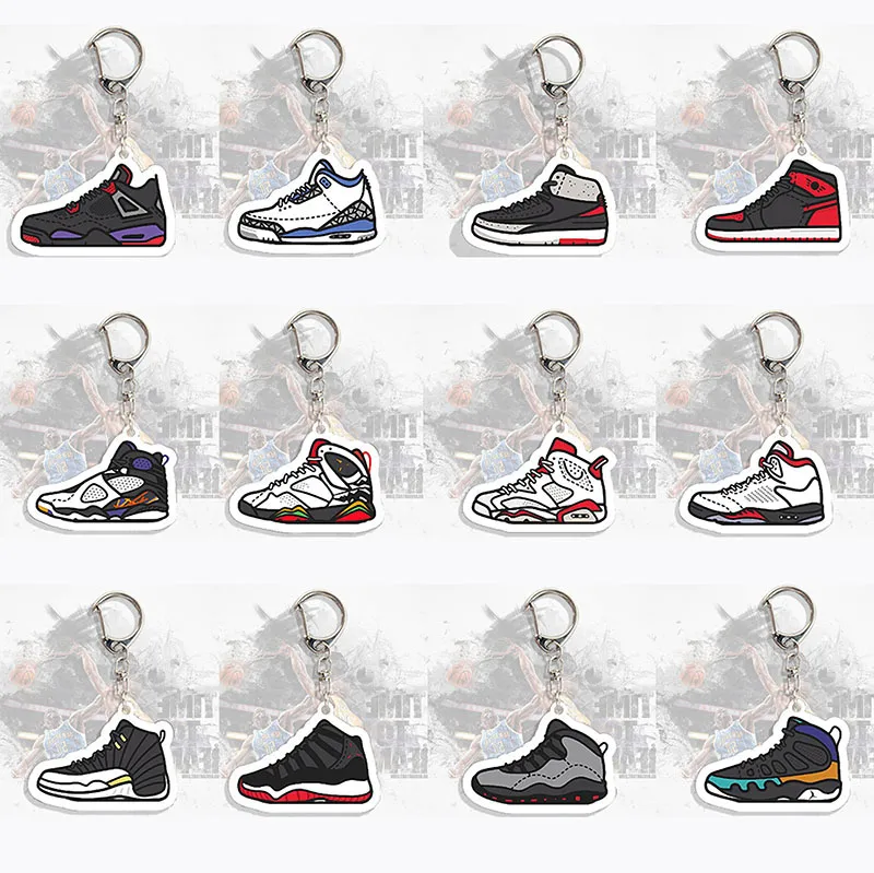 Basketball Shoe Keychain - Fashion Sports Charm, Cartoon Plane Design ...
