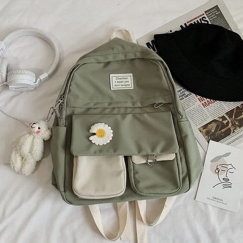 Pink Book Bags For Girls Lightweight Student Backpack With Multiple ...