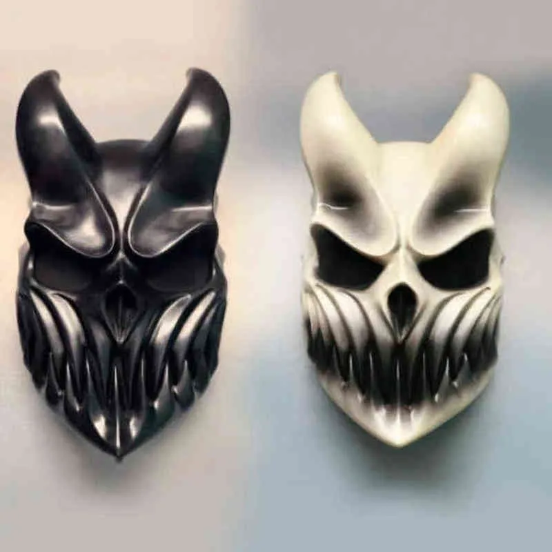 Masquerade Party Mask With Movable Mouth PVC & Latex Full Face Cover ...