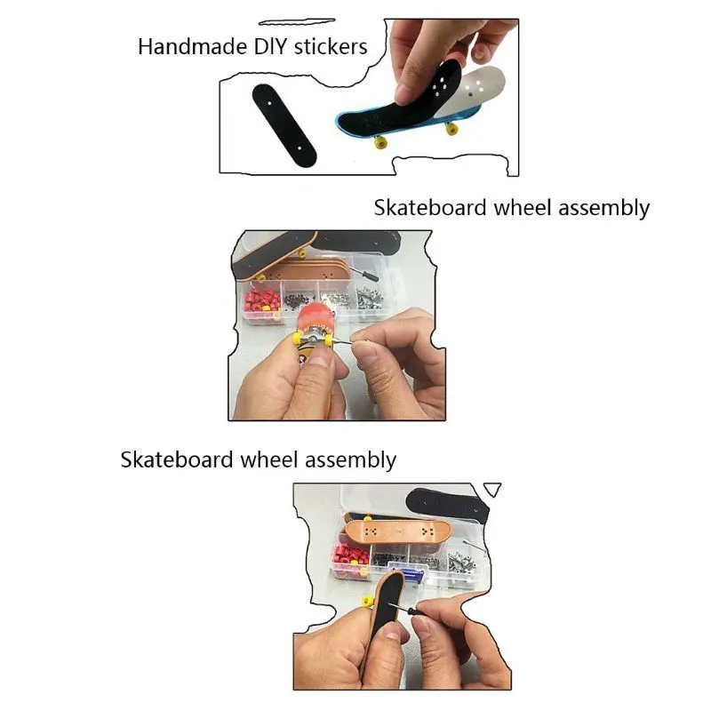 Finger Skateboards Miniature Fingerboard Toys With Ramp Set Little ...