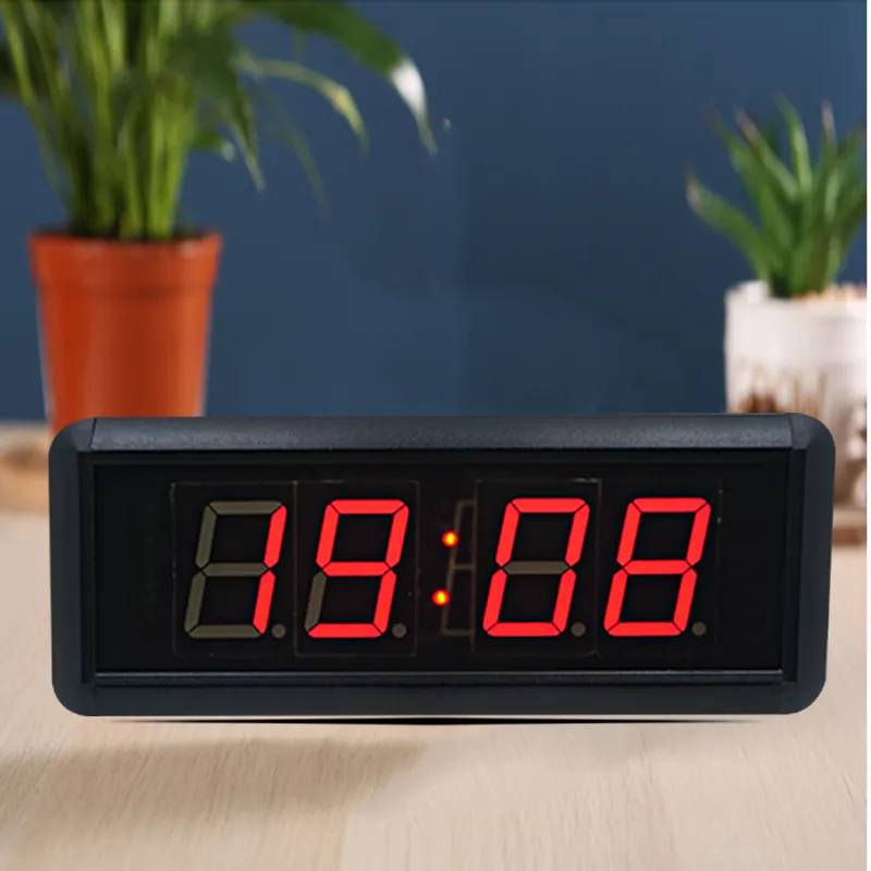 8 LED Countdown Clock: Digital 4 Digit Remote Control Aluminum Wall ...