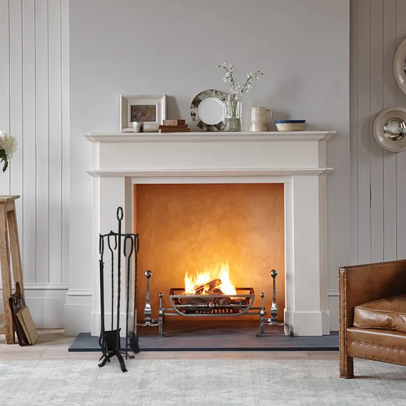 5 In 1 Fireplace Tool Set Multi Functional Fire Pit Cleaning Kit With ...