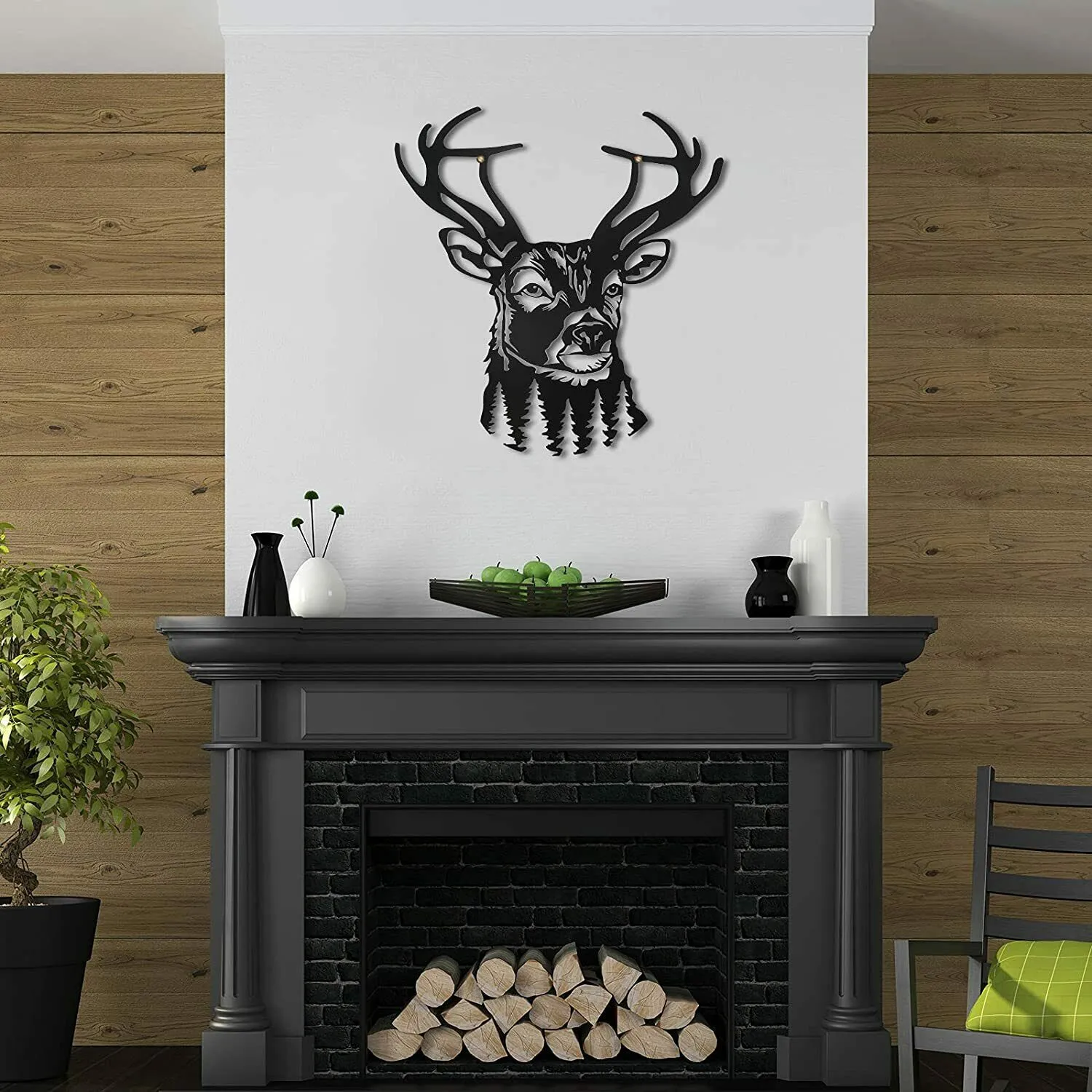 Deer Wall Art Rustic Metal Wall Art Metal Deer Wall Decor Farmhouse Deer Iron Art