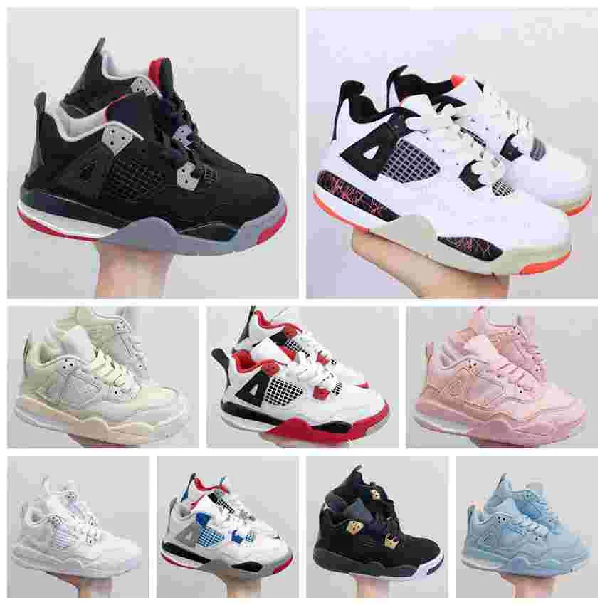 2022 4S Kids Basketball Shoes Chicago Black Red 4 Infant Boy Girl ...