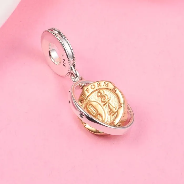 Genuine 925 Sterling Silver Hedwig Spinning Dangle Charm Bead Fit ...