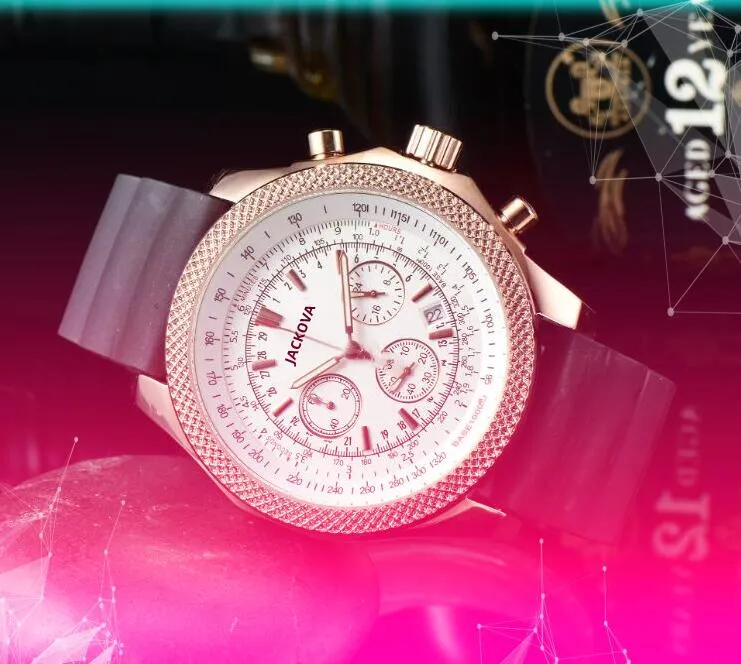 Six Stiches Work Full Functional Stopwatch Watch 42mm Mens Quartz ...