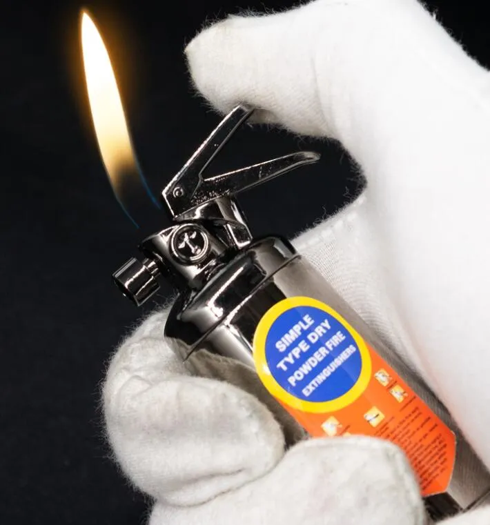 Newest Fire Extinguisher Shaped Lighter Inflatable No Gas Metal Cigar ...