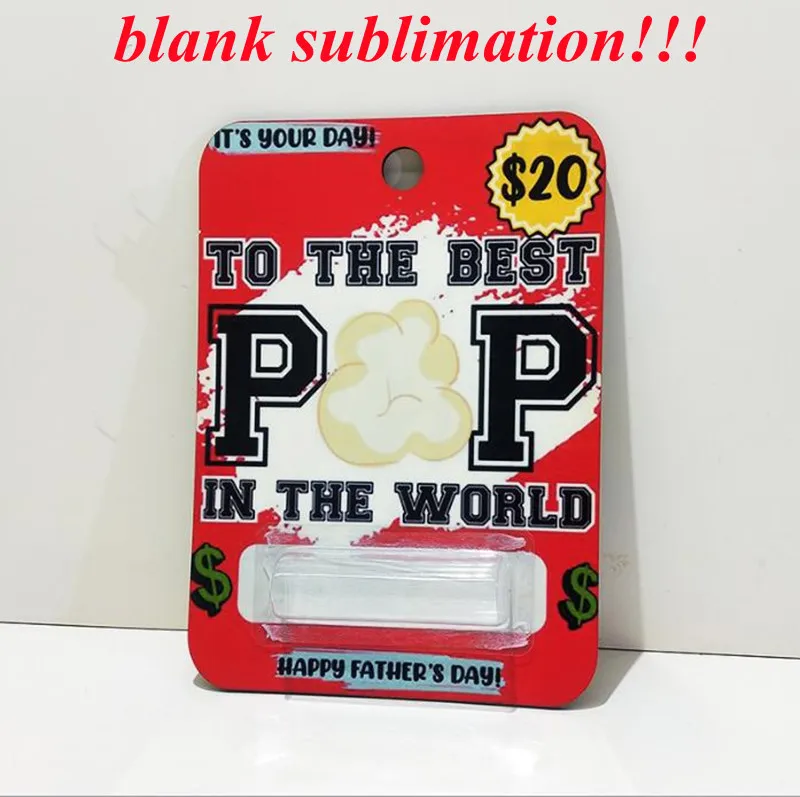 Sublimation MDF Cash Card with Plastic Money Holder Wooden Material for ...