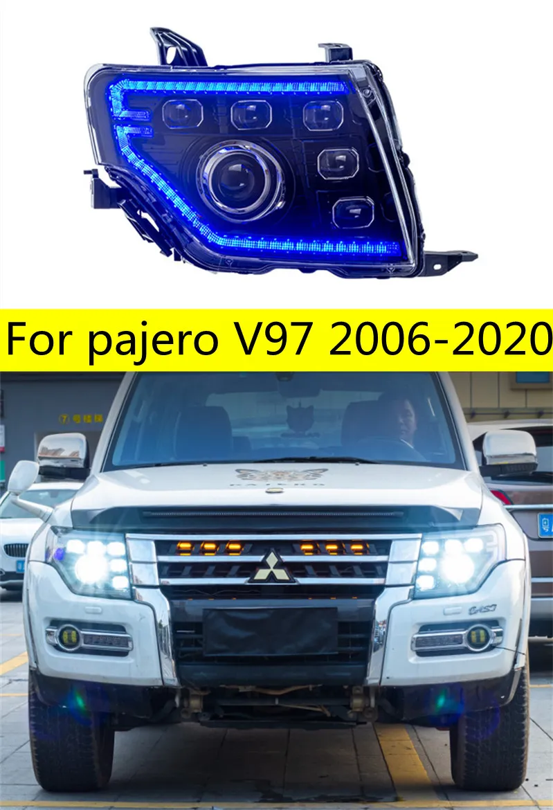 Dynamic LED Headlights For Pajero V97 2006 2020, V93, And V95 V87 With Turn Signal, Angel Eye ...