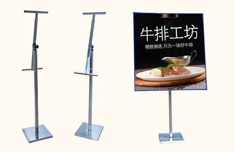 Slant Poster Frame Floor Art Exhibition Banner Rack AD Poster Board ...